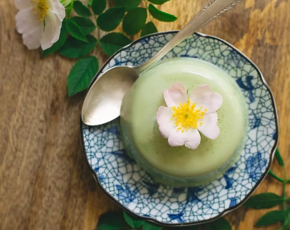 Matcha Green Tea Panna Cotta - Moya Matcha Nederland